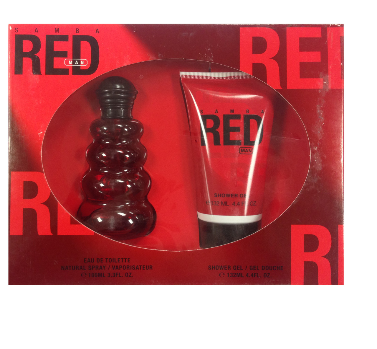 SAMBA RED 2 PCS SET FOR MEN: 3.4 EDT SP + 4.4 SHOWER GEL - ScentsWorld