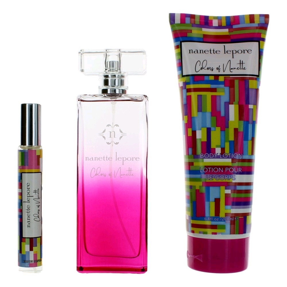 NANETTE LEPORE COLORS OF NANETTE 3 PCS SET FOR WOMEN: 3.4 EAU DE PARFUM ...