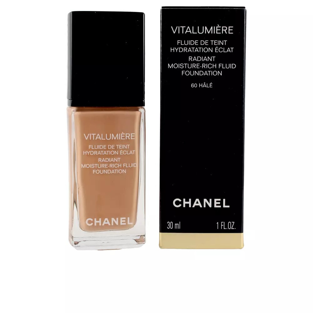 CHANEL VITALUMIERE 1 OZ RADIANT MOISTURE RICH FLUID FOUNDATION #60 HALE ...