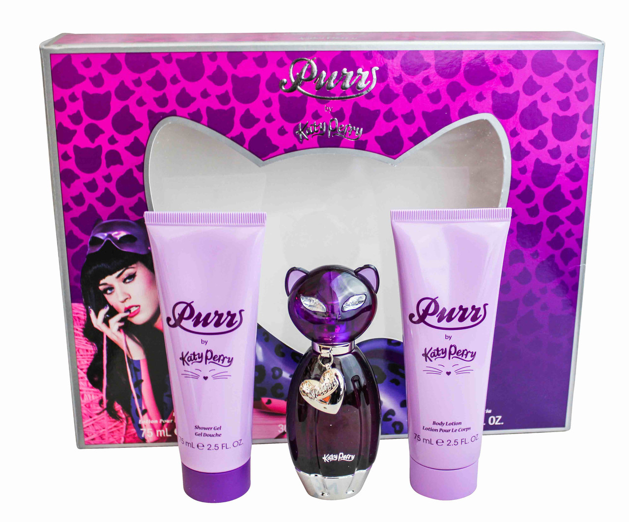 KATY PERRY PURR 3 PCS SET: 1 OZ EDP SP + 2.5 BODY LOTION + 2.5 SHOWER ...