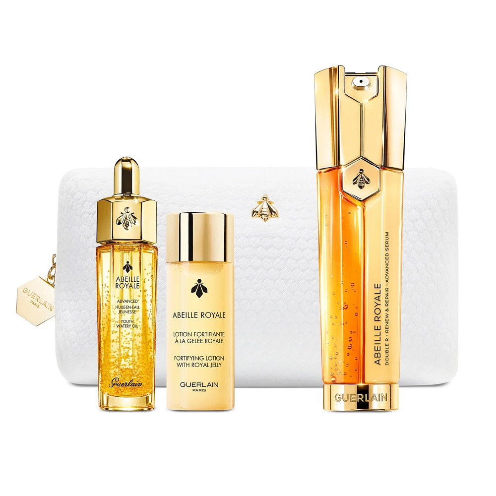 GUERLAIN ABEILLE ROYALE DOUBLE R SERUM 4 PCS SET: 1.7 DOUBLE R RENEW ...