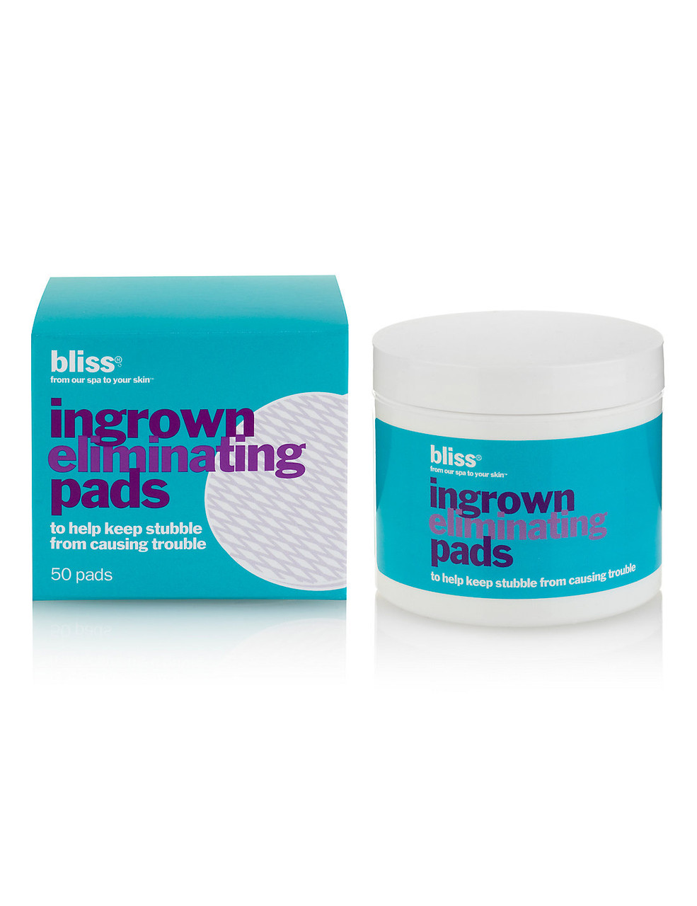BLISS INGROWN ELIMINATING PADS 50 PADS - ScentsWorld