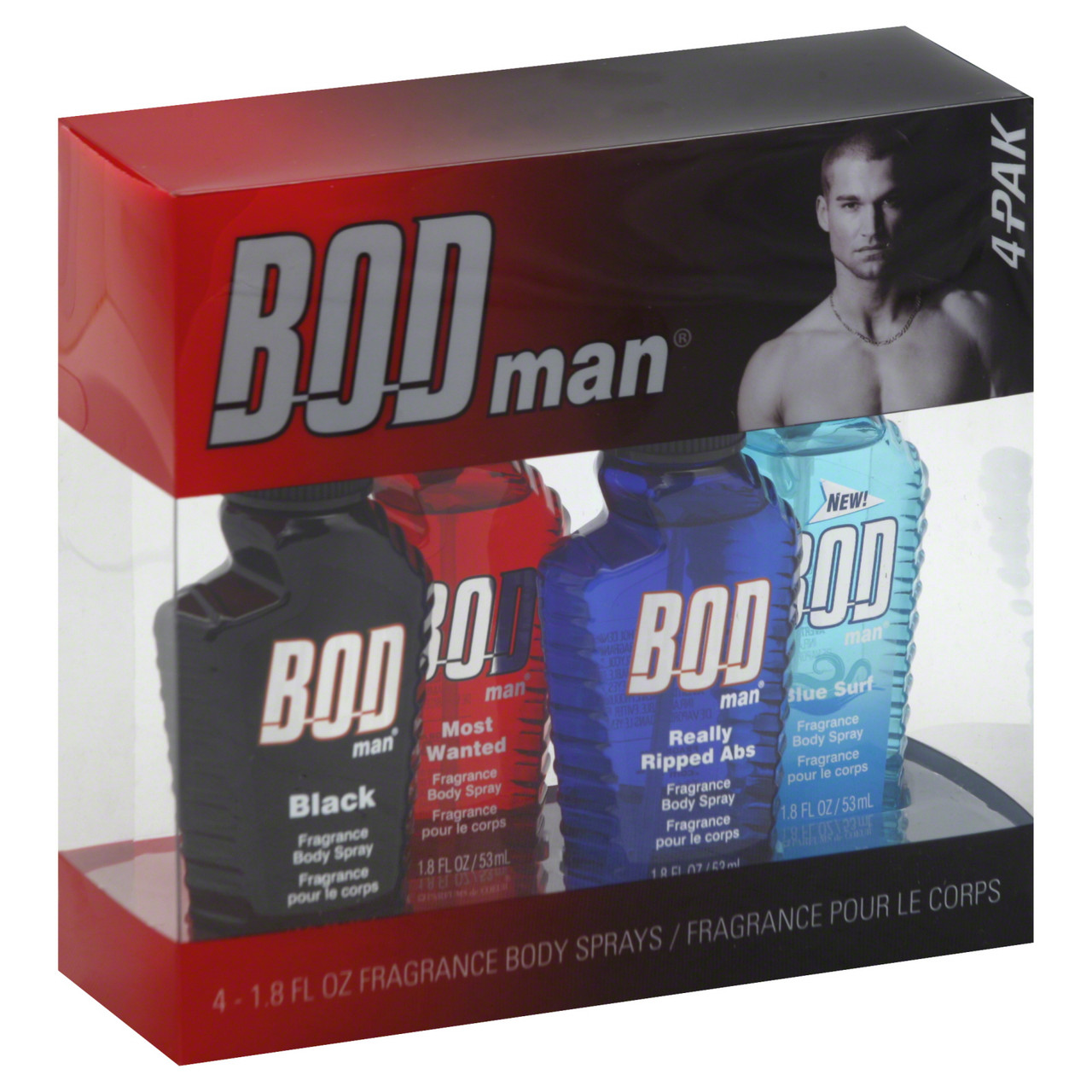 BOD 4 PCS SET FOR MEN: BLACK 1.8 BODY SPRAY + MOST WANTED 1.8 BODY ...