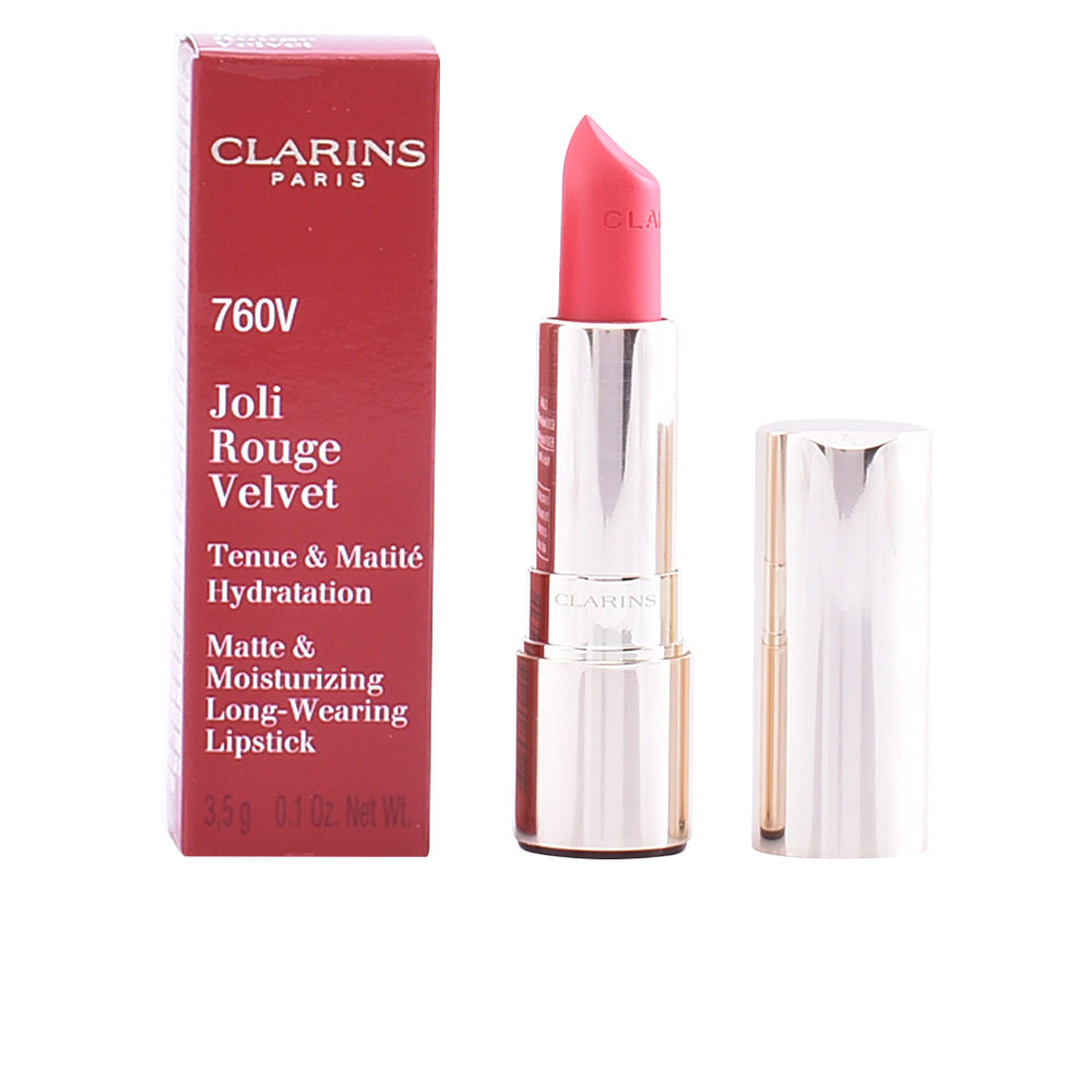 CLARINS 0.1 JOLI ROUGE VELVET LIPSTICK #760V PINK CRANBERRY - ScentsWorld