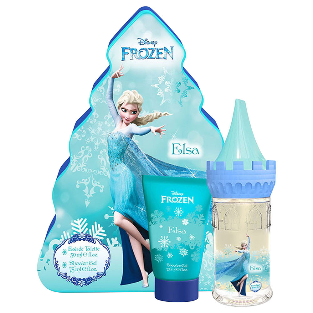 DISNEY FROZEN ELSA CASTLE TIN 2 PCS SET: 1.7 EAU DE TOILETTE SPRAY + 2. ...