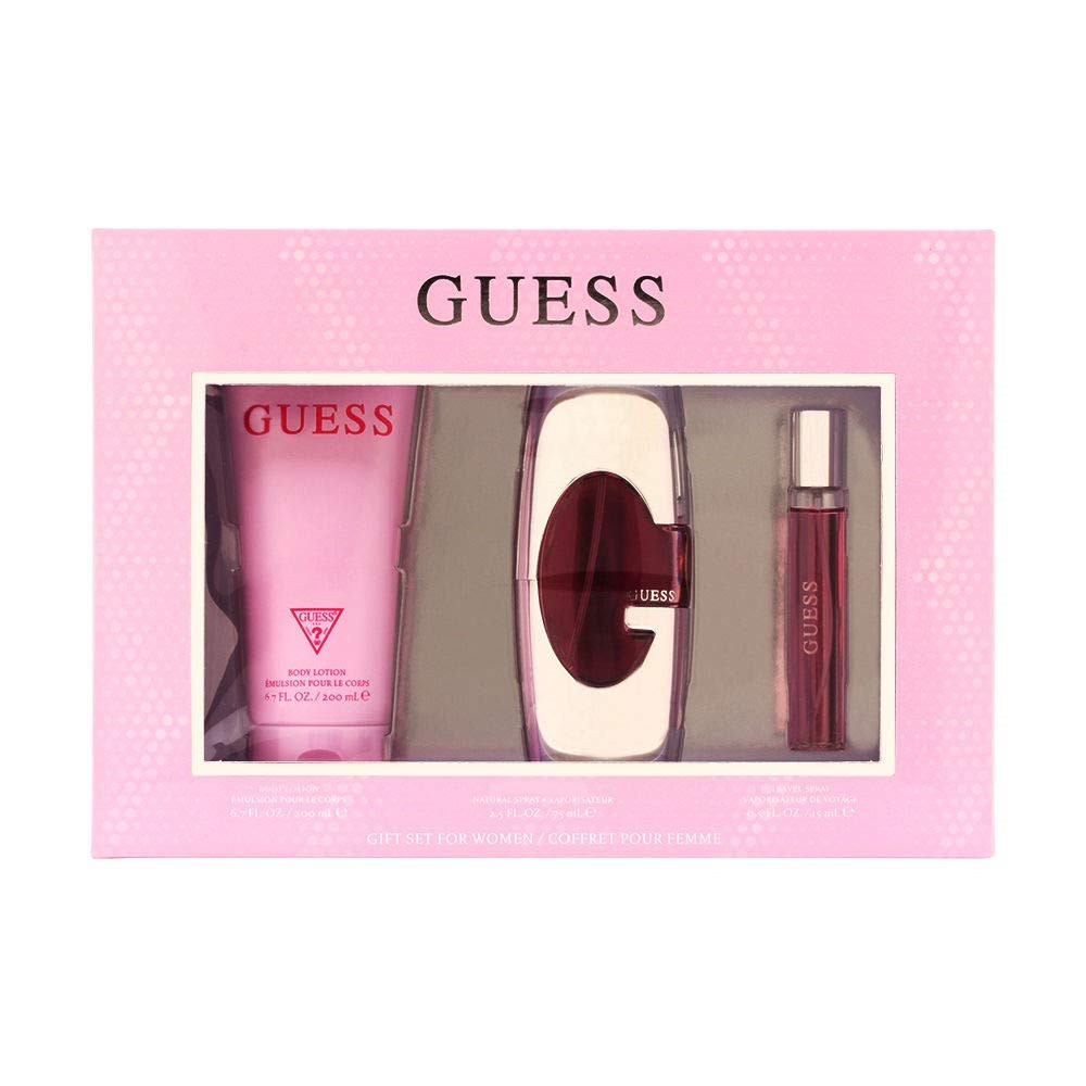 GUESS 3 PCS SET FOR WOMEN: 2.5 EAU DE PARFUM SPRAY + 0.5 OZ EAU DE ...