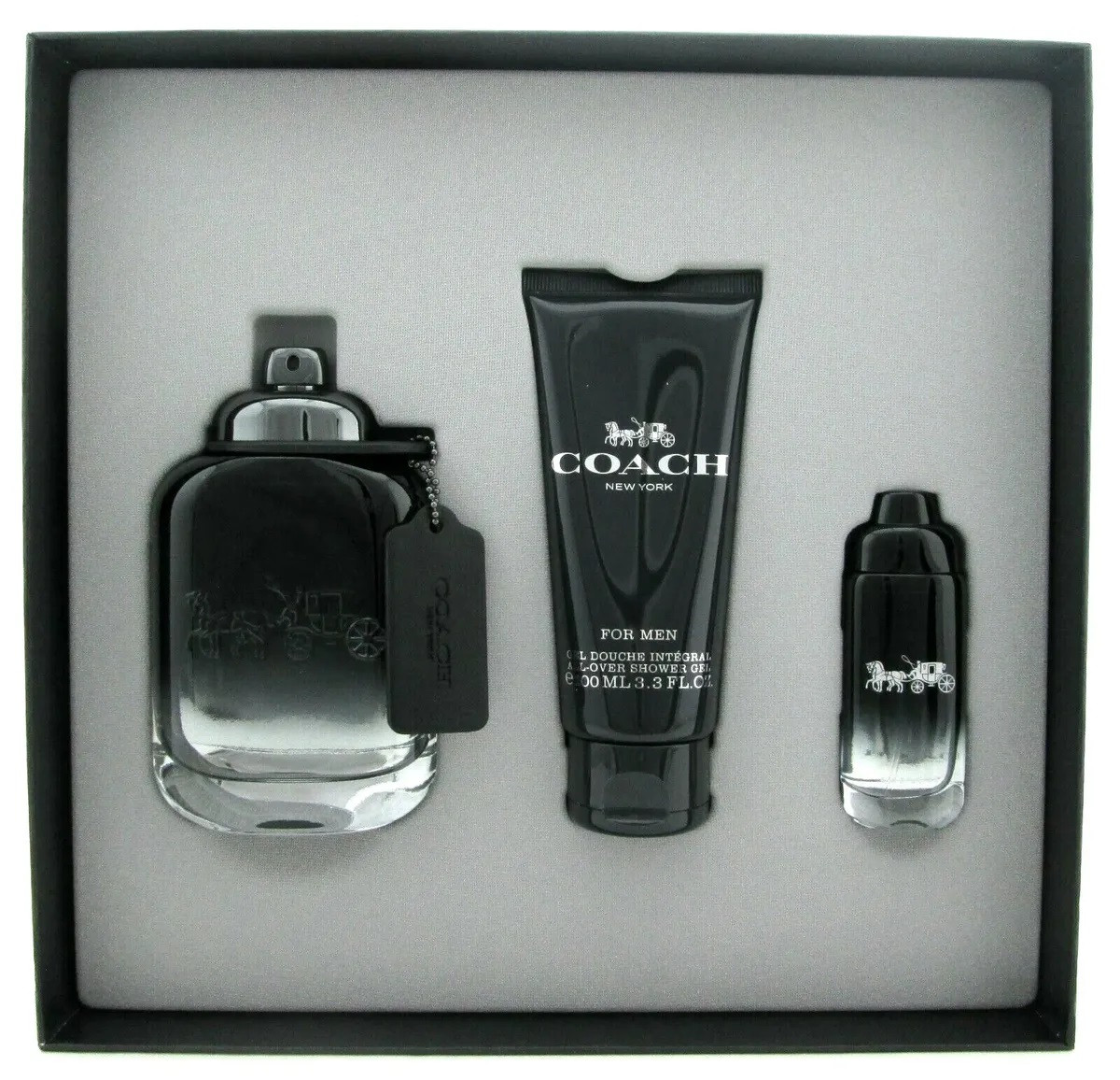COACH NEW YORK 3 PCS SET FOR MEN: 3.3 EAU DE TOILETTE SPRAY + 0.5 EAU ...