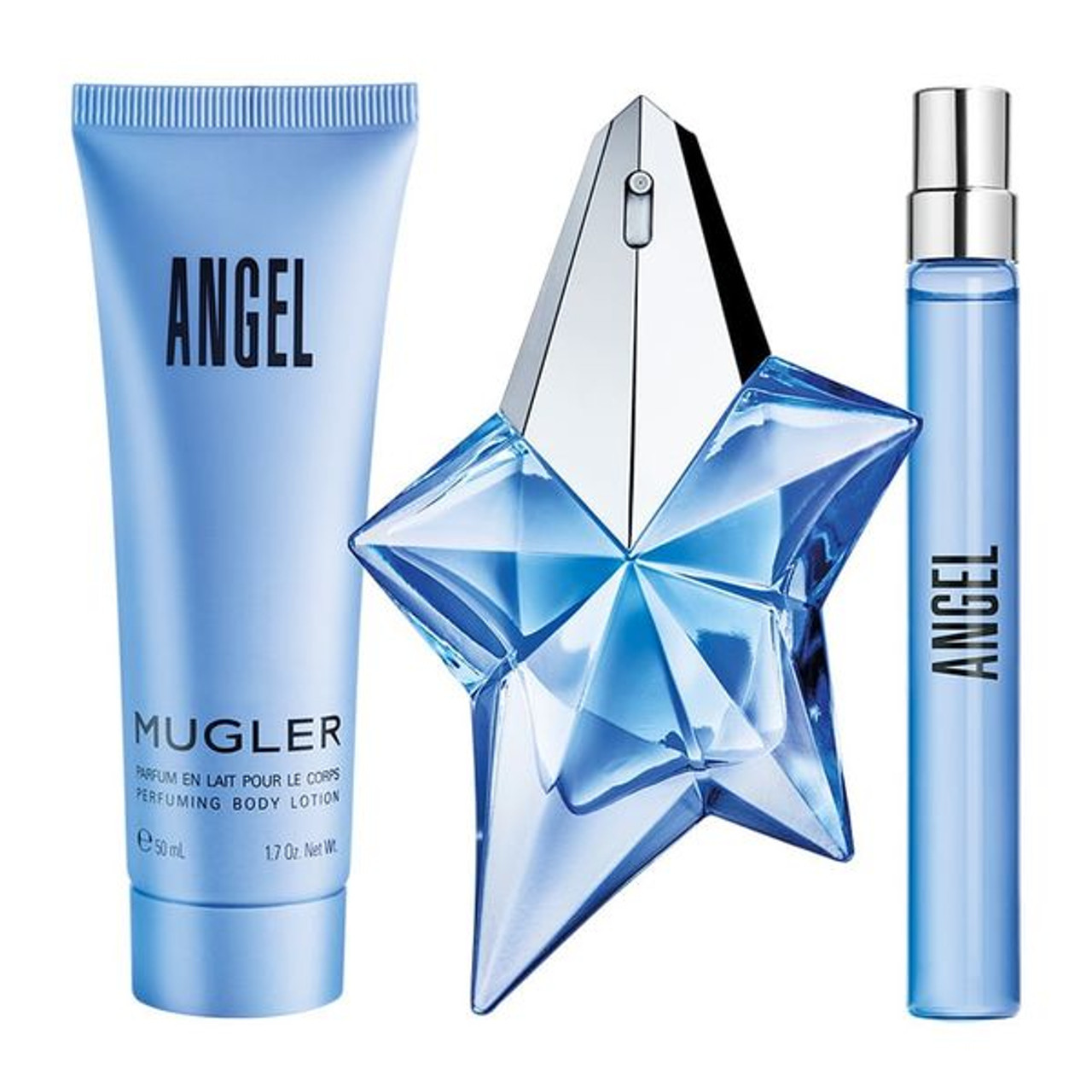 ANGEL 3 PCS SET FOR WOMEN: 1.6 EAU DE PARFUM SPRAY + 0.3 EAU DE PARFUM ...