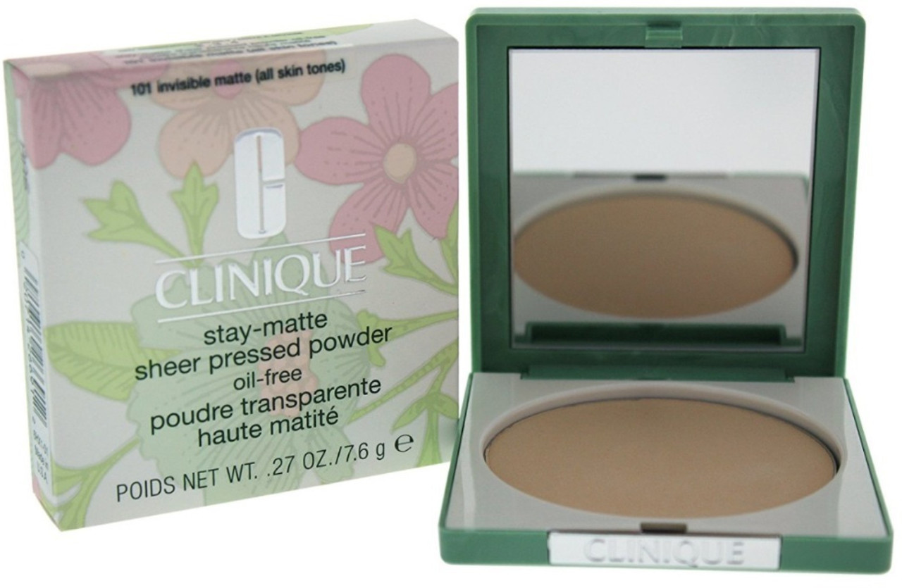 CLINIQUE STAY-MATTE SHEER 0.27 PRESSED POWDER #101 INVISIBLE MATTE ...