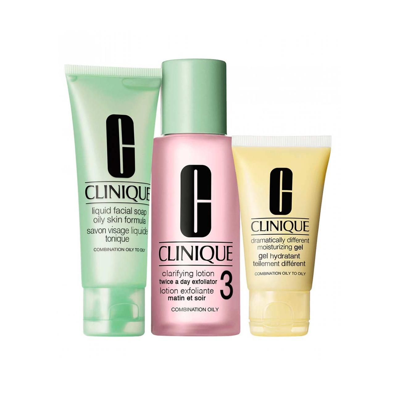 CLINIQUE 3-STEP CREATES GREAT SKIN 3 3 PCS SET: 1.7 LIQUID FACIAL SOAP ...