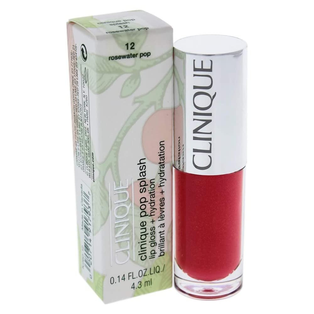 CLINIQUE POP SPLASH 0.14 LIP GLOSS + HYDRATION #12 ROSEWATER POP ...