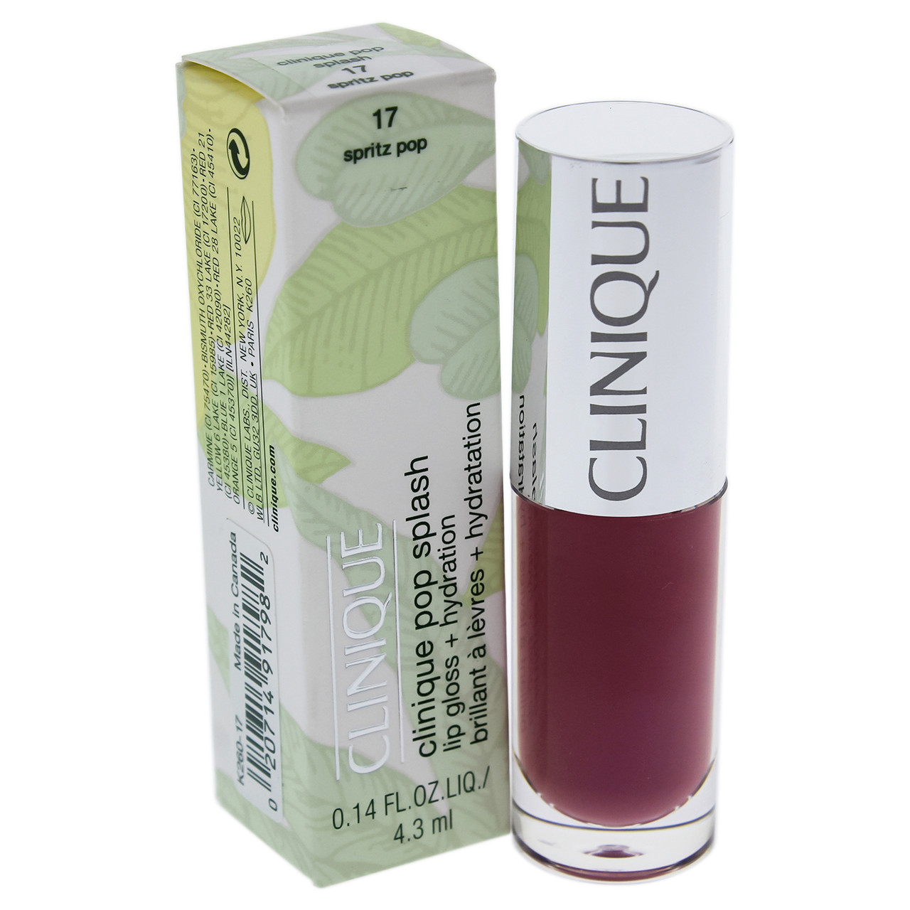 CLINIQUE POP SPLASH 0.14 LIP GLOSS + HYDRATION #17 SPRITZ POP - ScentsWorld
