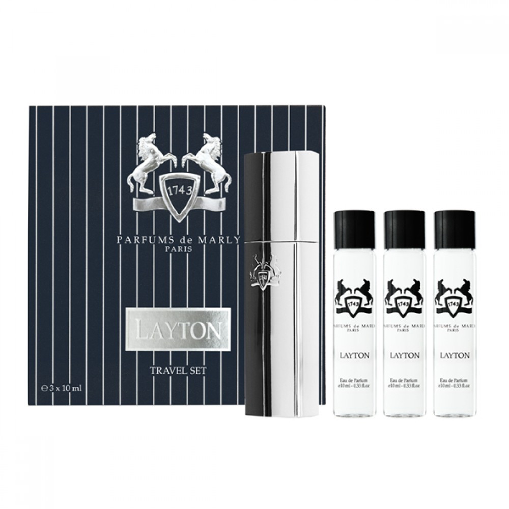 PARFUMS DE MARLY LAYTON 4 PCS SET: 3 X 0.34 EAU DE PARFUM REFILL ...