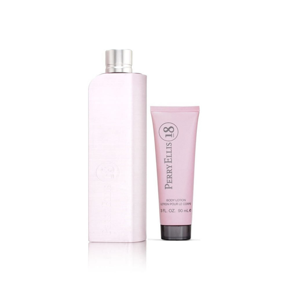PERRY ELLIS 18 2 PCS SET FOR WOMEN: 3.4 EDP SP + 3 OZ BODY LOTION ...