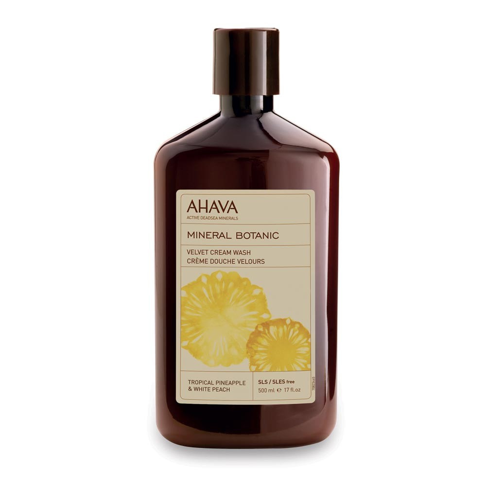 AHAVA MINERAL BOTANIC VELVET CREAM WASH TROPICAL PINEAPPLE & WHITE ...