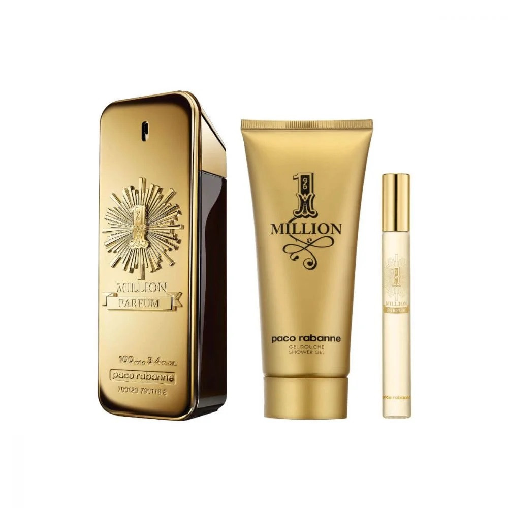 PACO RABANNE ONE MILLION PARFUM 3 PCS SET FOR MEN: 3.4 PARFUM SPRAY + 0 ...