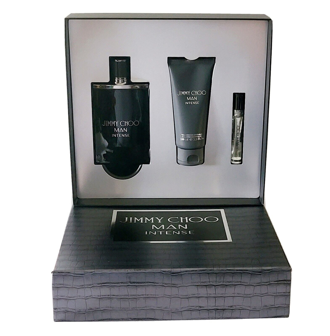 JIMMY CHOO MAN INTENSE 3 PCS SET: 3.4 EAU DE TOILETTE SPRAY + 0.25 EAU ...