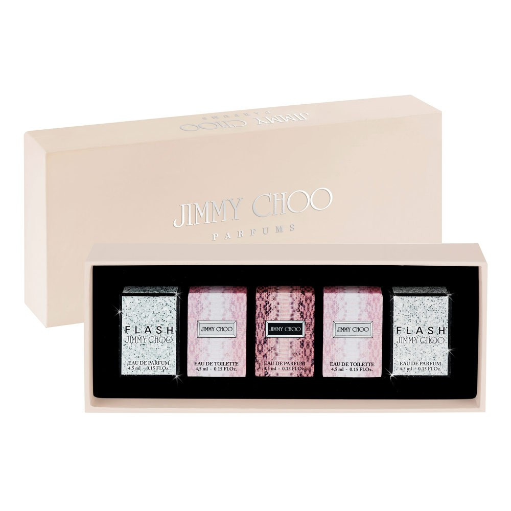JIMMY CHOO 5 PCS MINI SET FOR WOMEN: JIMMY CHOO 0.15 OZ EDP + JIMMY ...