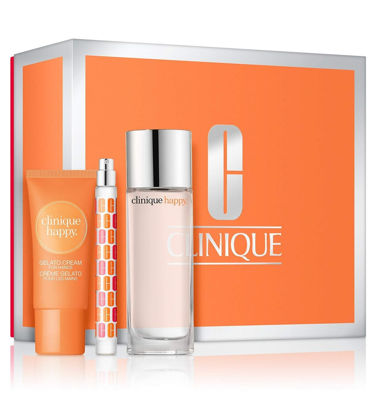 CLINIQUE HAPPY 3 PCS SET FOR WOMEN: 1.7 PERFUME SPRAY + 1 OZ GELATO ...