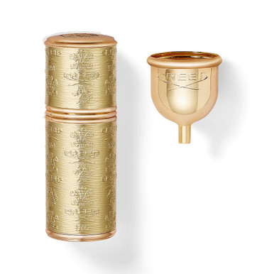 CREED GOLD WITH GOLD TRIM 1.7 POCKET LEATHER ATOMIZER - ScentsWorld
