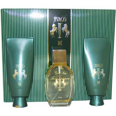 JIVAGO 3 PCS SET FOR MEN: 3.4 EDT SP + 6.8 BODY LOTION + 6.8 SHOWER GEL ...