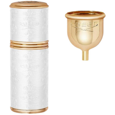 CREED GOLD AND WHITE 1.7 REFILLABLE POCKET LEATHER ATOMISER - ScentsWorld