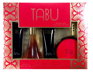 TABU 5 PCS SET: 2.5 EDC SP + 2.5 BODY LOTION + 2.5 BODY WASH + 1.75 OZ ...
