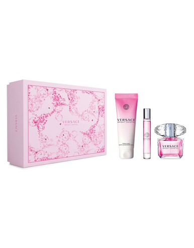 VERSACE BRIGHT CRYSTAL 3 PCS SET: 3 OZ EAU DE TOILETTE SPRAY + 5 OZ ...