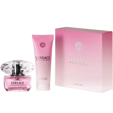 VERSACE BRIGHT CRYSTAL 2 PCS SET: 1.7 EDT SP + 3.4 BODY LOTION (TRAVEL ...