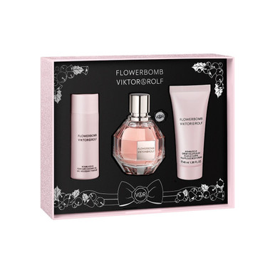 FLOWERBOMB V&R 3 PCS SET: 1.7 EAU DE PARFUM SPRAY + 1.7 SHOWER GEL + 1. ...