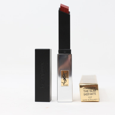 YSL THE SLIM SHEER MATTE 0.07 MATTE LIPSTICK #107 BARE BURGUNDY ...