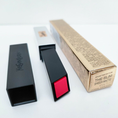 YSL ROUGE PUR COUTURE SLIM SHEER MATTE LIPSTICK 0.07 #111 CORAIL ...