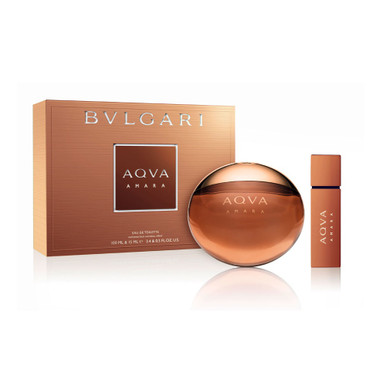 BVLGARI AQUA AMARA 2 PCS SET: 3.4 EDT SP + 15 ML EDT SP - ScentsWorld