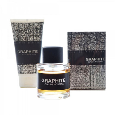 MONTANA GRAPHITE 2 PCS GIFT SET FOR MEN: 3.3 EAU DE TOILETTE + 5 OZ ...