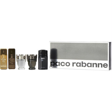 PACO RABANNE 5 PCS MINI SET FOR MEN: ONE MILLION 5 ML EDT + ONE MILLION ...