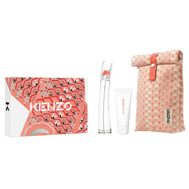 KENZO FLOWER 3 PCS SET FOR WOMEN: 1.7 EAU DE TOILETTE SPRAY + 2.5 BODY ...