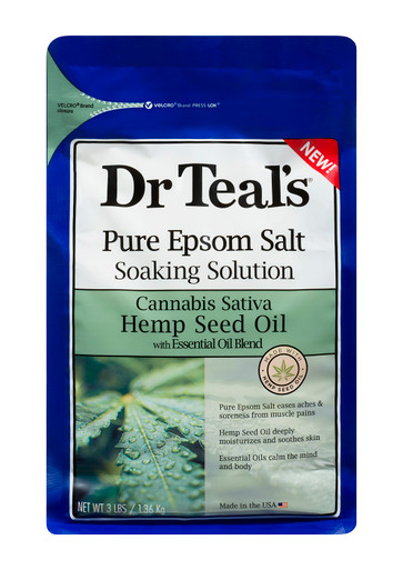 DR TEAL'S CANNABIS SATIVA HEMP SEED OIL 3 LBS PURE EPSOM SALT - ScentsWorld