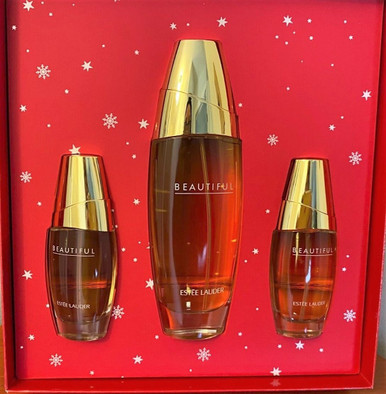 BEAUTIFUL 3 PCS SET FOR WOMEN: 3.4 EAU DE PARFUM + 2 X 1 OZ EAU DE ...