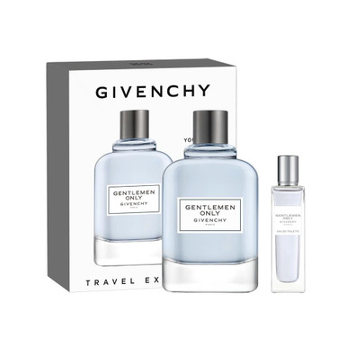 GIVENCHY GENTLEMEN ONLY 2 PCS SET: 3.3 EDT SP + 15 ML EDT TRAVEL SPRAY ...