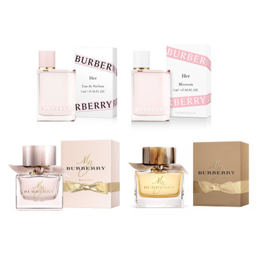 BURBERRY 4 PCS MINI SET FOR WOMEN: MY BURBERRY BLUSH 5 ML EAU DE PARFUM ...