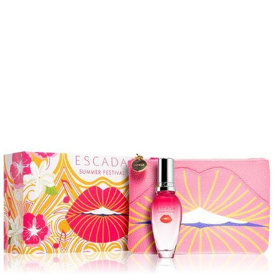ESCADA SUMMER FESTIVAL 2 PCS SET: 1 OZ EAU DE TOILETTE SPRAY + CLUTCH ...
