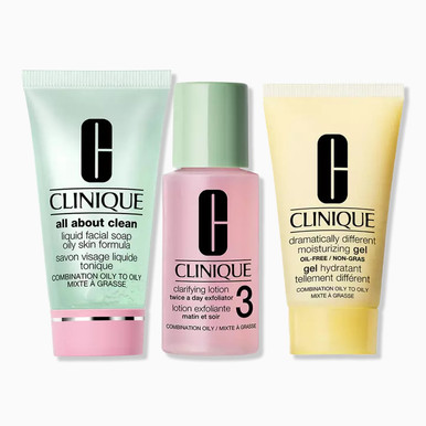 CLINIQUE INTRO SYSTEM 3 PCS SET FOR NORMAL TO OILY SKIN (TYPE III): 1 ...