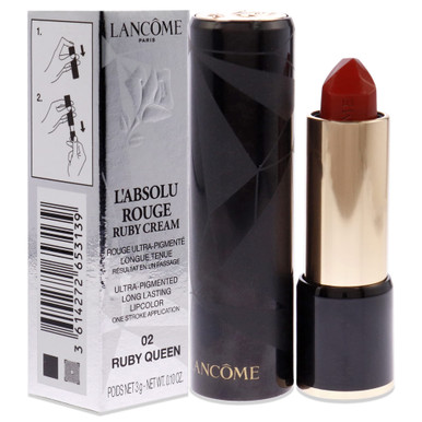 LANCOME L'ABSOLU ROUGE BY RUBY CREAM LIPSTICK 0.12 #02 QUEEN RUBY FOR WOMEN - ScentsWorld