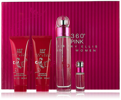 360 PINK 4 PCS SET FOR WOMEN: 3.4 EAU DE PARFUM SPRAY + 3 OZ BODY ...