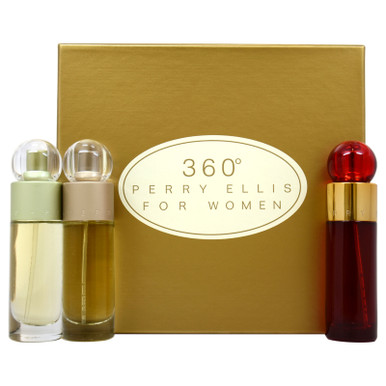 PERRY ELLIS 3 PCS 1 OZ SP FOR WOMEN: 360 1 OZ EDT SP + 360 RED 1 OZ EDP ...