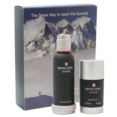 SWISS ARMY ALTITUDE 2 PCS SET FOR MEN: 3.4 EAU DE TOILETTE SPRAY + 2.5 ...