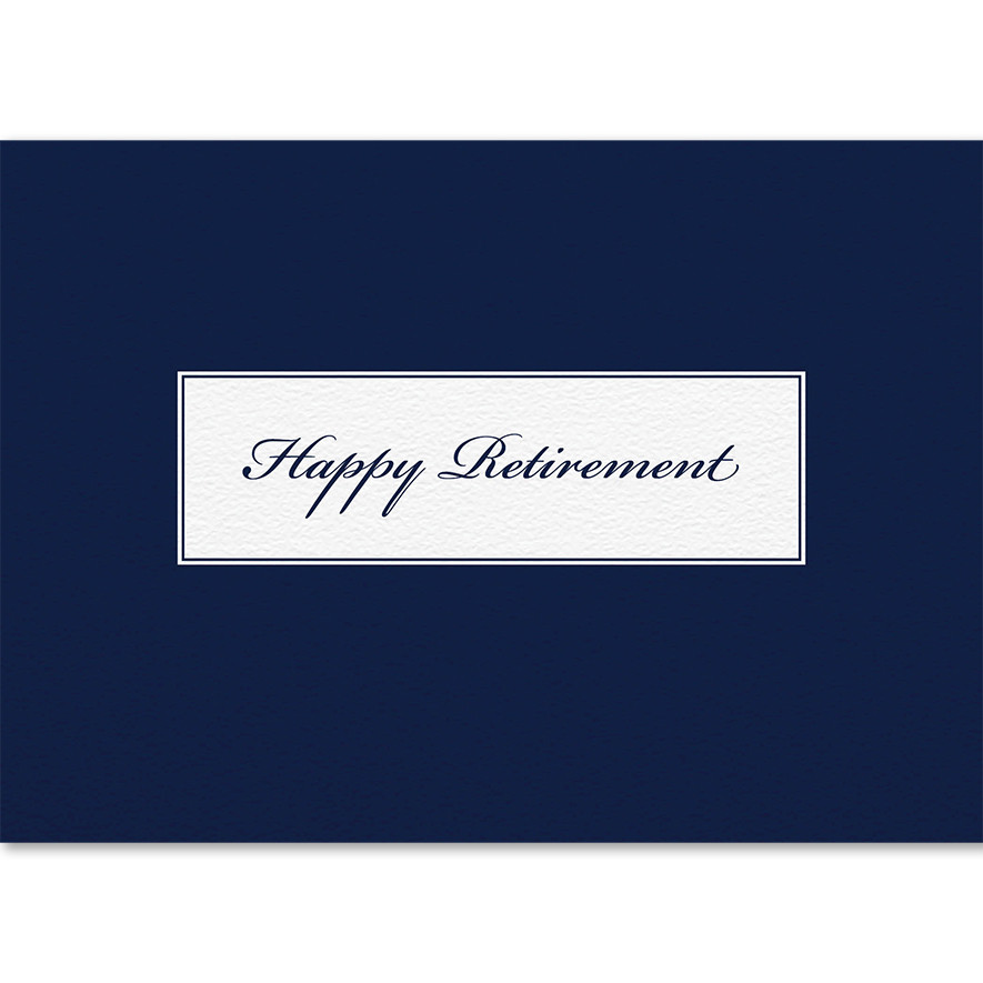Elegant Navy Retirement | Wall Street Greetings