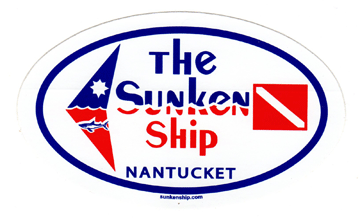 The Sunken Ship - Nantucket Stickers, Ack Stickers