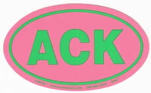 Pink & Green ACK Sticker - The Sunken Ship