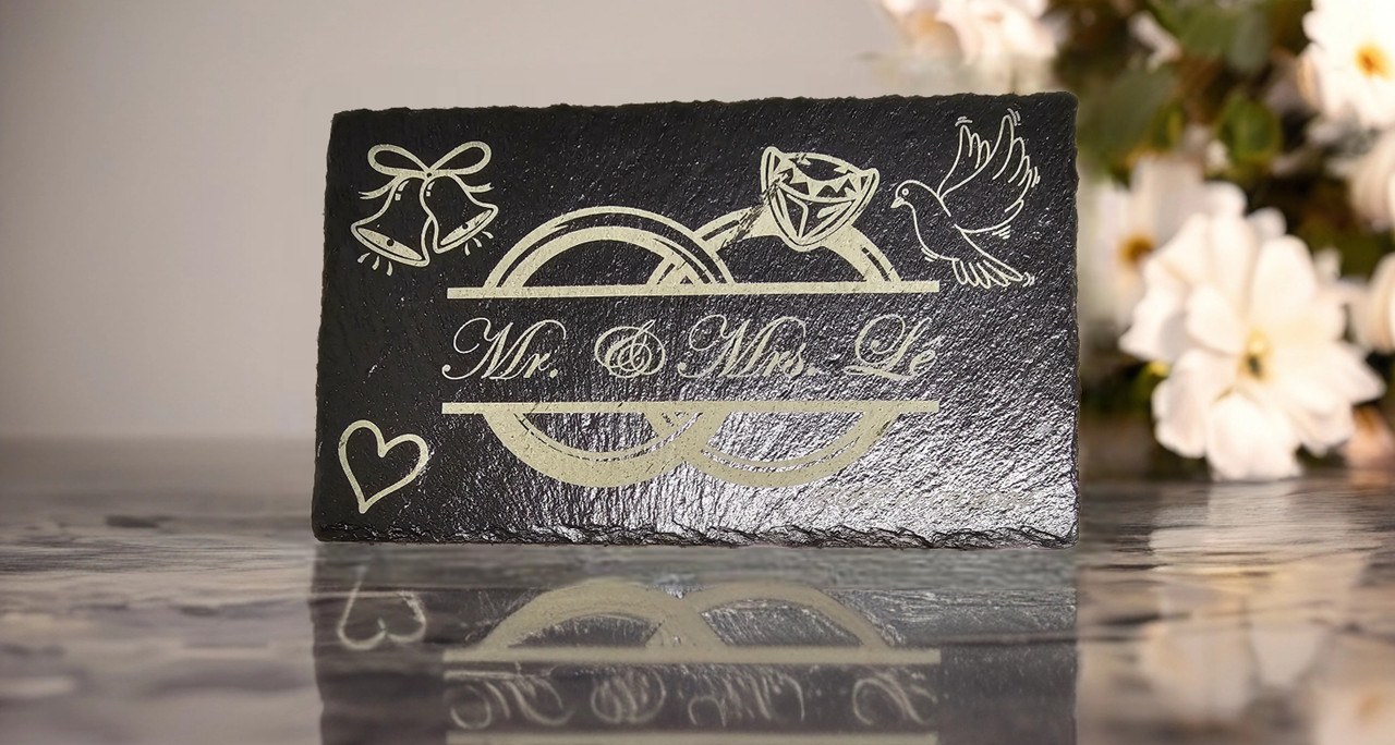 Custom Engraved Stone Slate – Personalized Laser Engraving